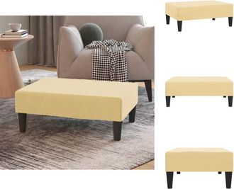 vidaXL Fußhocker Creme 78x56x32 cm Samt - Fußhocker - Samt Sessel - Beistelltisch - Lounge Möbel - Creme Sofa