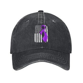 Generic Drapeau De Sensibilisation Au Cancer du Pancr&eacute;as Unisexe Casquette Trucker Anti-Soleil Trucker Caps D&eacute;contract&eacute; Snapback Cap pour Sport Randonn&eacute;e Voya