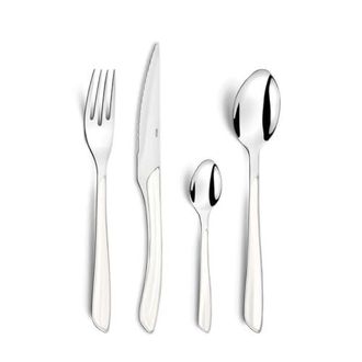 Amefa Ménagère 16 couverts de table pour 4 personnes - Eclat - Acier inoxydable 18/0, Finition Brillante - Blanc