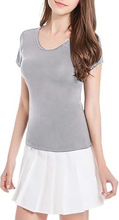 Generic Hauts pour femmes avec soutien-gorge int&eacute;gr&eacute; grande taille soutien-gorge &agrave; &eacute;tag&egrave;res T-shirts yoga gym sport sous-v&ecirc;tements d&eacute;t&eacute; basique d&eacute;contract&eacute; co