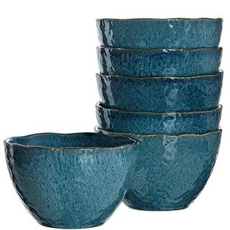Leonardo 018545 MATERA 6er Set Schale, Keramik, blau