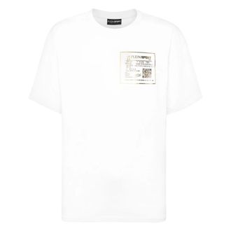 Plein Sport Homme, Tops, Blanc, Taille: M T-Shirt Col Rond
