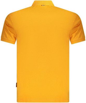 Napapijri Poloshirt Herren Kurzarm-Poloshirt Orange mit Stickerei und