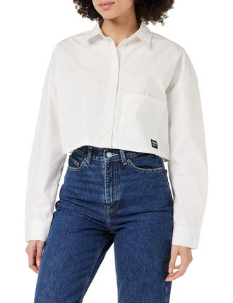 Dr. Denim Dr Denim Damen BEV Shirt Hemd, weiß, Small