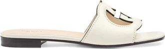 Gucci Slide Sandale mit Interlocking G - - Shoes - Damen - Wei&szlig; - 36 1/2 EU