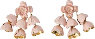 Chlo&eacute; Femme, Accessoires, Rose, Taille: ONE Size Floral Drop Earrings