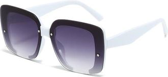 Generic Lunettes de soleil tendance pour femmes et hommes - Monture surdimensionnée - Nuances UV400, gris blanc, taille unique 2026