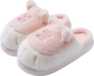 Generic Chausson Chaudes Femme Pantoufle Fourrure Femme Couple Leisure Long Plush Flat Slippers Long Plush Fashion Ladies Slippers Warm Chausson Femmes Chauds