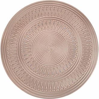 Villa D'Este Home Tivoli 6er Set Tischset rund H&auml;keloptik &Oslash; 38 cm Xmas