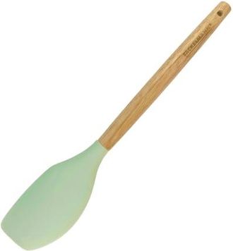 Fackelmann Fackelmann Ocean Universal-Küchenspatel, Silikonspatel mit festem Stahlkern, rutschfester Griff aus FSC-zertifiziertem Holz, 31 x 6 cm, Wassergrün, 1 