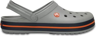 Crocs Unisex Erwachsene Crocband Clog Clog, Light Grey/Navy, 36/37 EU