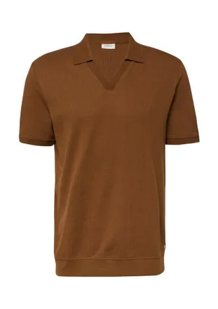 s.Oliver Kurzarmshirt Polo-Shirt Polo-Shirt aus strukturiertem Baumwolljersey