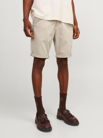 Jack & Jones Chinoshorts JACK & JONES JPSTBOWIE JJSHORT SA, Herren, Gr. XS, N-Gr, beige (oxford tan), Web, Obermaterial: 98% Baumwolle, 2% Elasthan, unifarben, sli