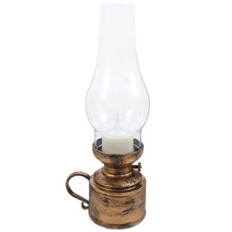 Soimiss Vintage LED Petroleumlampe Retro Tischlampe Elektronische Kerzenlampe Kunststoff Klein f&uuml;r Innen Dekoration Wohnzimmer Schlafzimmer Hochzeit