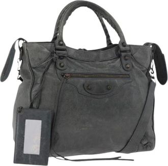 Balenciaga Sac bandouli&egrave;re vintage doccasion - Femme - Pre-owned - Gris - Taille: ONE Size
