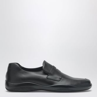 Prada Toblach Loafer aus schwarzem Leder
