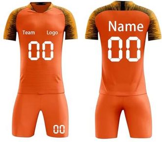 Generic Maillots et shorts de football personnalis&eacute;s avec num&eacute;ro de nom et logo de l&eacute;quipe pour enfants, adultes, jeunes fans, 4-6, L