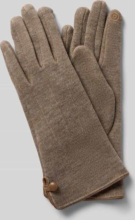 Eem Fashion Handschuhe aus elastischem Material-Mix mit Teilungsn&auml;hten