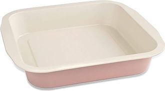 Dr. Oetker Brownie-Backform, Schokoladenkuchenform aus der Serie Modern Baking - Retro Design mit zweifarbiger, keramisch verst&auml;rkter Premium-Antihaftbeschichtun