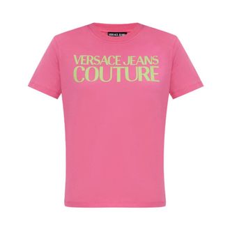 Versace Jeans Couture Kurz&auml;rmel-T-Shirt - - Tops - Damen - Rosa - M