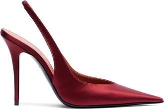 Amina Muaddi Femme, Chaussures, Rouge, Taille: 39 1/2 EU Anok Sling 105