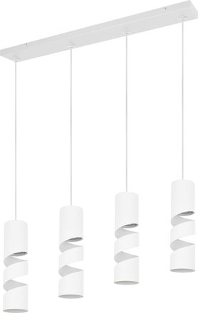 Trio Leuchten Pendelleuchte Stream 364000431, Metall Weiß matt, exkl. 4x GU10