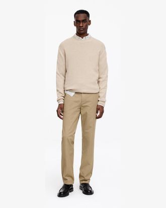 Arket Gerade Geschnittene Chino Aus Baumwolle -Beige