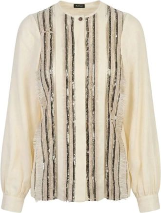 Kiton Femme, Blouses et Chemises, Beige, Taille: 38 FR Camicia