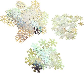 Valiclud 3 Beutel Wei&szlig;e Schneeflocken aus Kunststoff Wiederverwendbare Weihnachtsbaumdekoration Leichtes Selbstgemacht Party und Winterzubeh&ouml;r