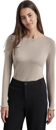 Street One EOS_Basic Lurex Shirt, Spring Sand Melange, 46