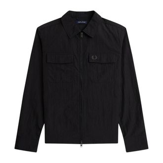 Fred Perry Homme, Vestes, Noir, Taille: 2XL Veste Chemise Zipp&eacute;e