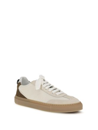 Brunello Cucinelli Womens Suede Sneakers Avorio