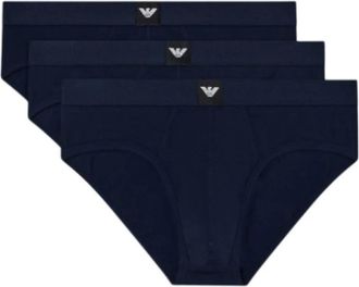 Emporio Armani Homme, Sous-v&ecirc;tements, Bleu, Taille: 2XL Lot de trois slips en jersey Essential Logolabel