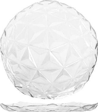 Pasabahce Estrella 2981801 Flachteller im Glas, 28 cm, transparent, modernes und elegantes Design, 6 Stück