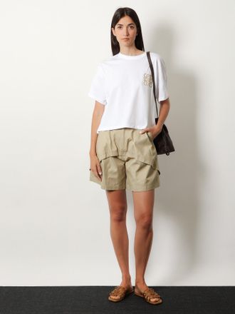 Loewe Womens Shorts Paulas Ibiza Beige Cotton