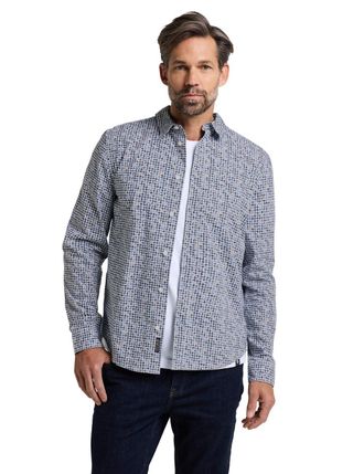 Street One Men Herren Popeline Houndstooth Hemd