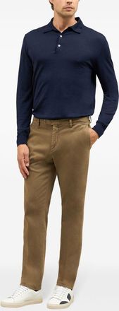 Boglioli Poloshirt aus Schurwolle - Blau