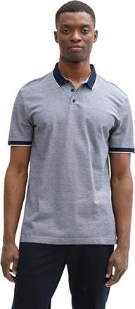 Tom Tailor Denim TOM TAILOR Denim Polo pour Homme, 22843 - Bleu foncé - Deux Tons, M