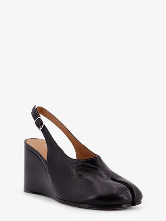 Maison Margiela Womens Tabi Leather Pumps Black High Heel Shoes
