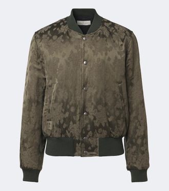 Dries Van Noten Veste bomber en jacquard &agrave; fleurs