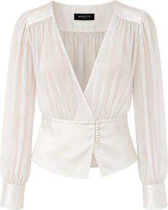 Nenette Bluse - - Blouses & Shirts - Damen - Wei&szlig; - S