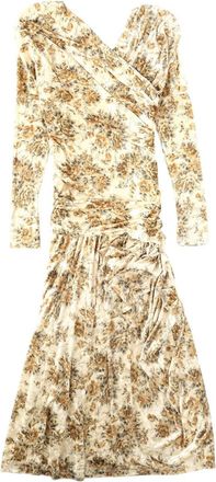 Ganni Printed Recycled Polyester Dress - Ivory