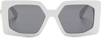 Versace Sonnenbrille mit Medusa-Schild - Wei&szlig;