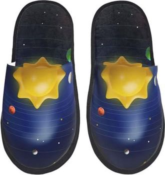 Generic Pantoufles Unisexes Impression Du Syst&egrave;me Solaire House Chaussures Doux Confort Pantoufles Pour Invit&eacute;s, Pour Int&eacute;rieur Ext&eacute;rieur, Femmes, Mariage, L