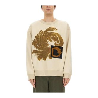 Dries Van Noten Bedruckter Sweatshirt - - Sweatshirts & Hoodies - Herren - Beige - XL