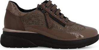 Melluso Baskets pour Femmes en Cuir Verni et Daim taope k55438z 36