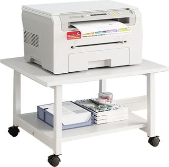 Generic Druckerständer Druckerständer for unter den Schreibtisch, Druckertisch for das Home Office, Druckerwagen mit Rädern und Ablage, Rollwagen for Drucker,