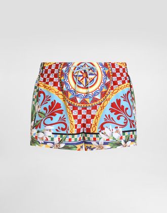 Dolce & Gabbana Bade-boxershorts Mit Carretto-print - Mann Beachwear Multicolor 3