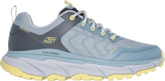 Skechers Lux Journey Road Schuhe f&uuml;r Damen, Flach (Blau/Gelb)