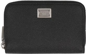 Dolce & Gabbana Mens Leather Wallet Black Calf & Cardholders